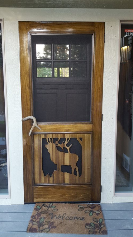 Custom Screen Door - Elk Screen Door | Wooden Screen Doors