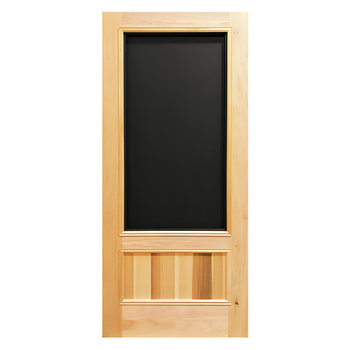 Premium Series: Solid Panel 3/4 View Screen Door