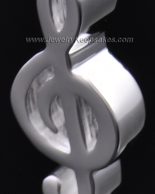 Finely crafted sterling silver music note keepsake pendants.