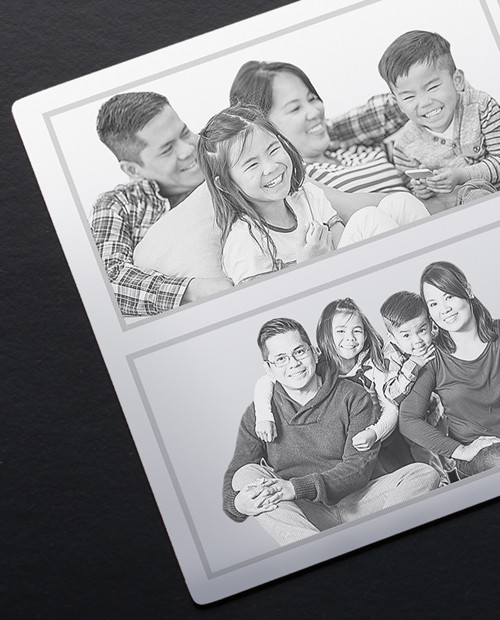 Silver blessings photo engraved wallet card to carry in a men's billfold