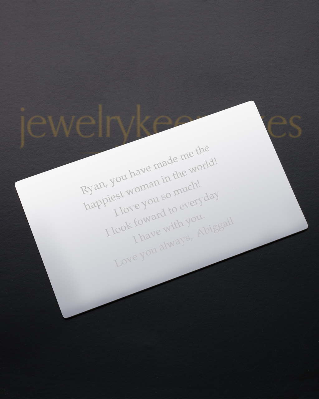 Stainless Steel Memories Photo Engraved Wallet Card