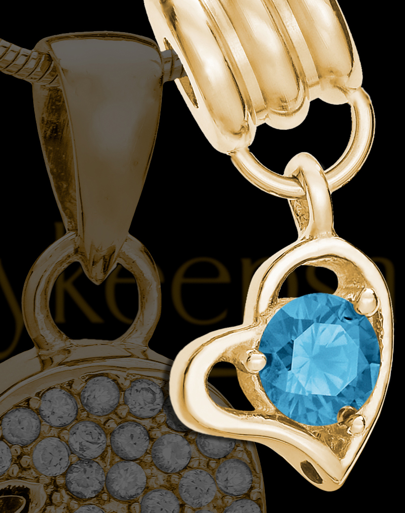 ADD DECEMBER HEART IN GOLD WITH BIRTHSTONE