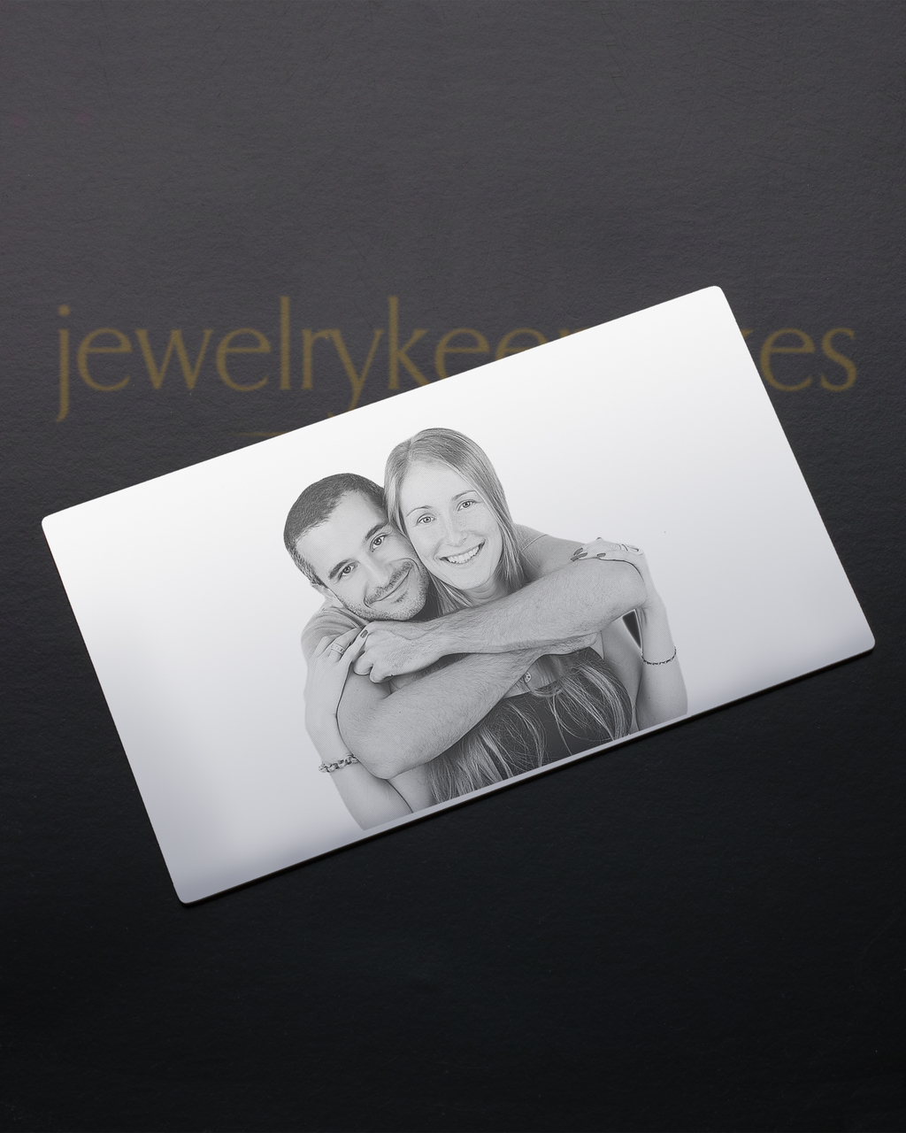 Silver devotion wallet card that can be photo engraved with a picture ...
