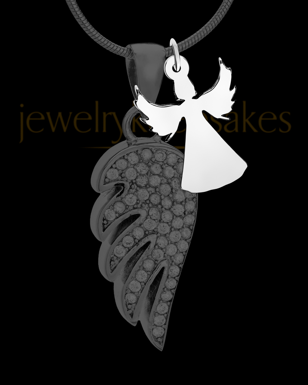 Angel steel pendants and letter pendants for memorial jewelry