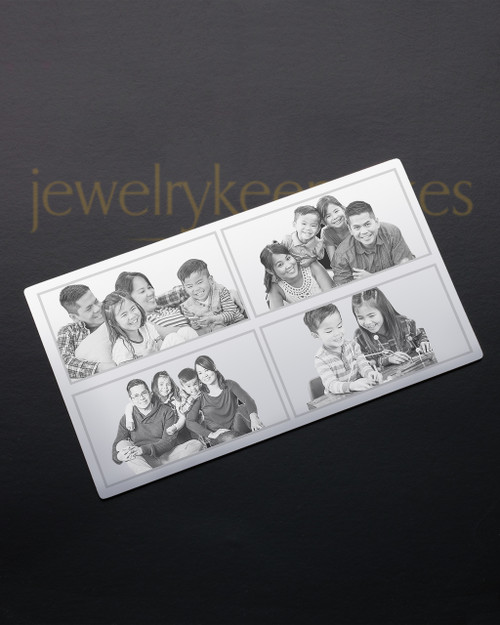 Silver blessings photo engraved wallet card to carry in a men's billfold