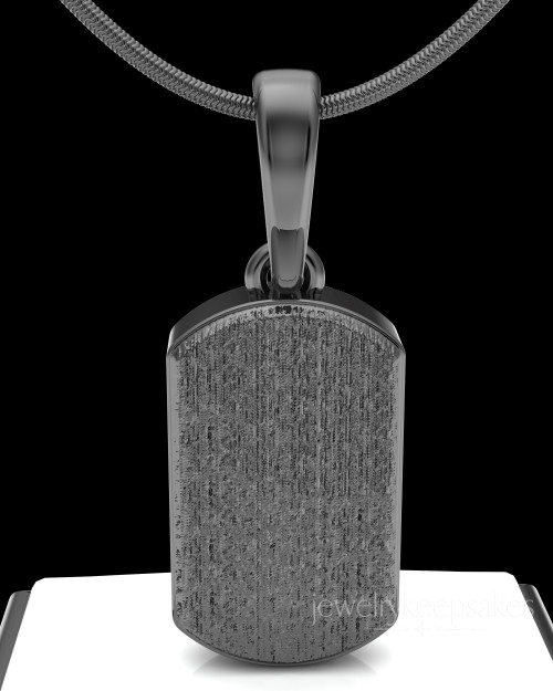 Black Plated Textured Dog Tag Permanently Sealed Waterproof Cremation ...