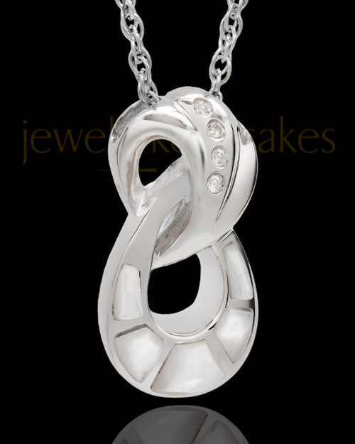 Sterling Silver Infinity Cremation Jewelry Keepsake