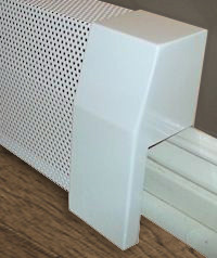 Premium Baseboard Cover Right Open Endcap | Vent and Cover