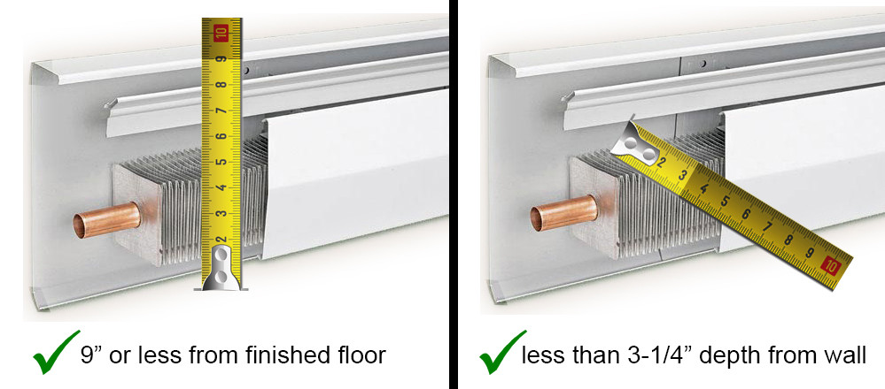 Shaker Style 6 ft. Wood Baseboard Cover Kit | Vent and Cover