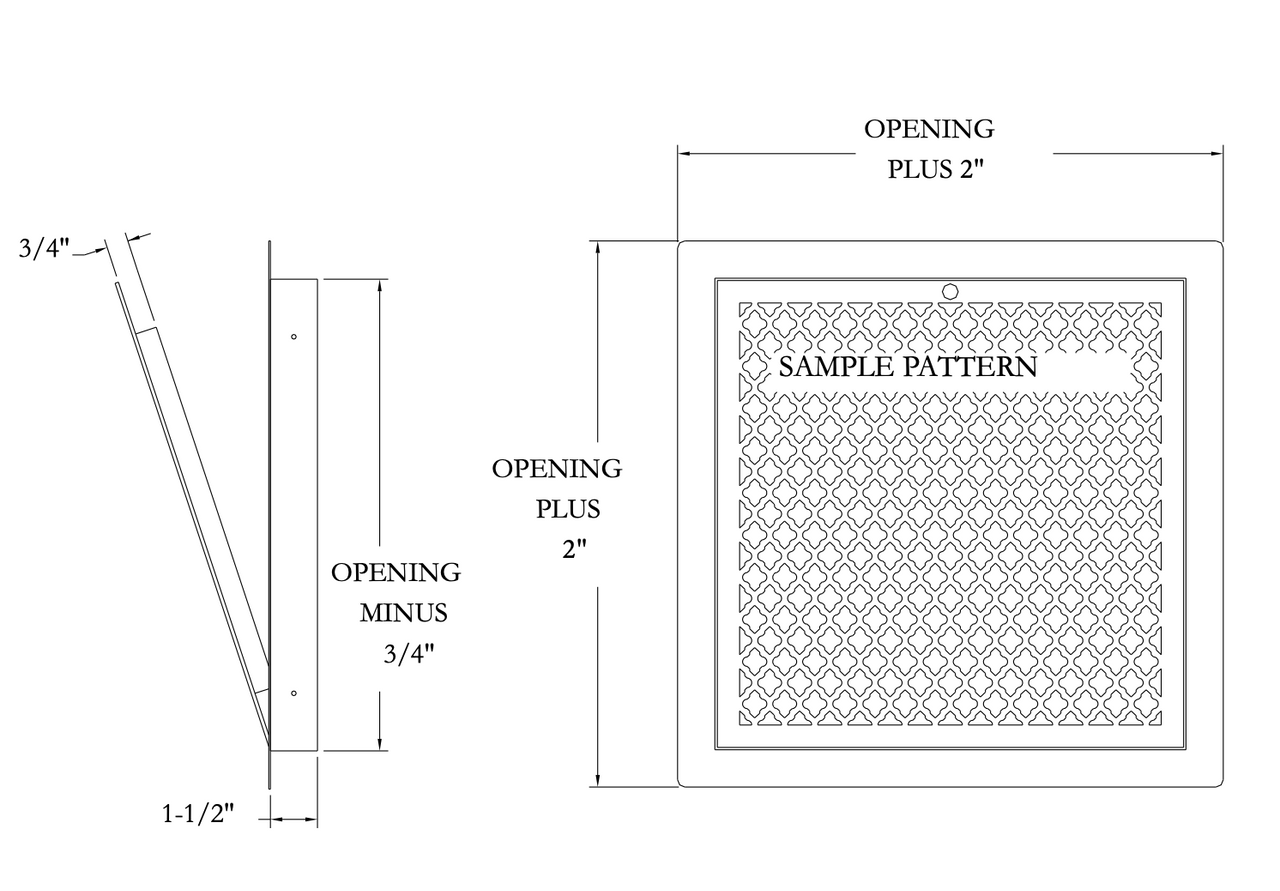 Pro-Linear White Access Panel - 14.75" x 15.5" opening size (17.25" x ...