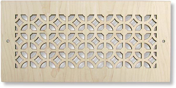 Circular Wood Vent Cover Return (Maple) 16" x 3.5" opening size (18" x ...