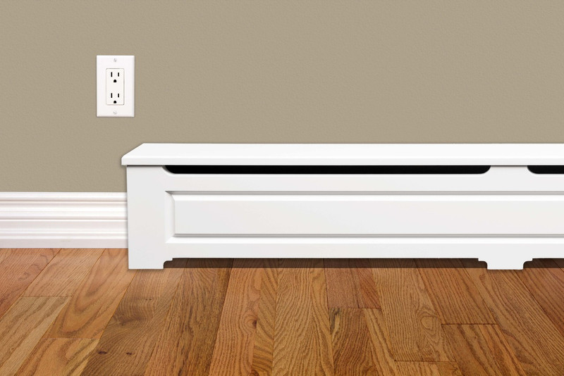 Craftsman Style 5 ft. Wood Baseboard Cover | Vent and Cover