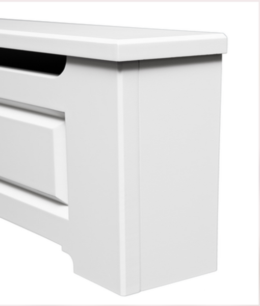 Wood Baseboard Cover Right Open Endcap | Vent and Cover
