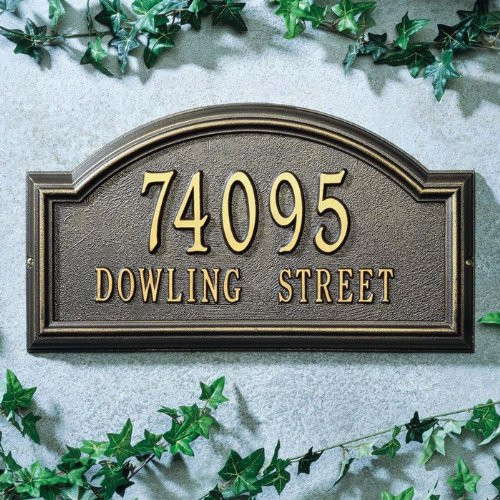Whitehall Two-Line Wall Address Plaque | Viking Mountain Tool Works