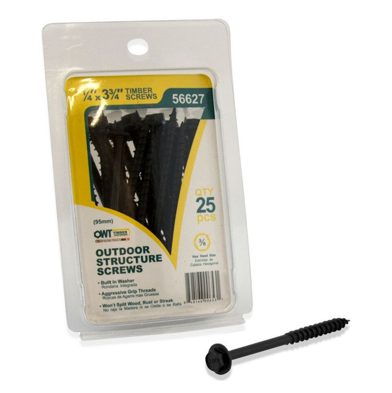 OZCO 1/4'' x 3-3/4'' Timber Screws - Ornamental Wood Ties - Viking ...