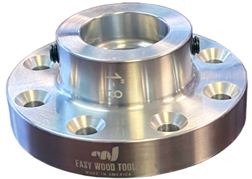 Easy Wood Tools F430 1" Diameter x 3" - 8 TPI Bright Aluminum Faceplate ...