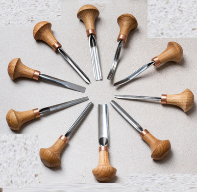 STRYI 10 piece Gravers and burins Palm carving tools set for detailed ...