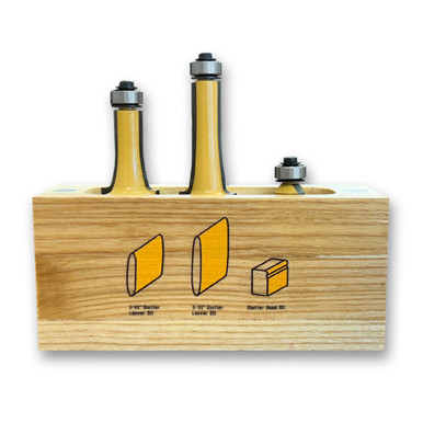 Sommerfeld Tools 3-Pc. Window Shutter Router Bit Woodworking Tool Set ...