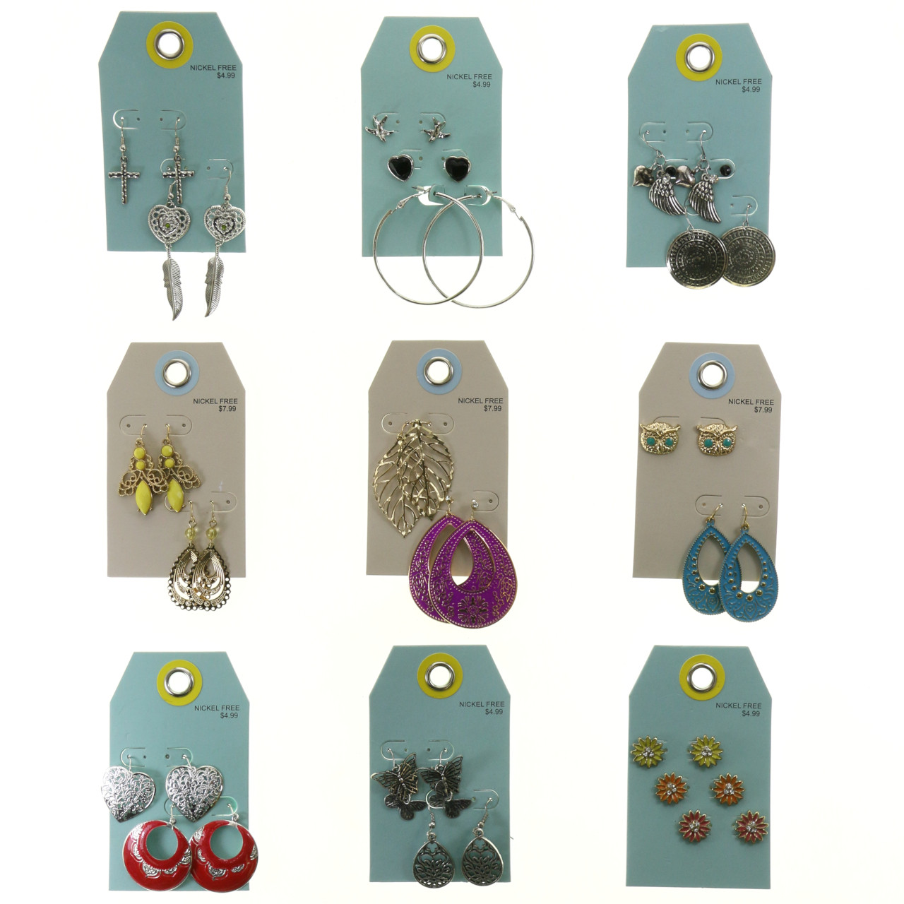 72 Piece Assorted Multiple Earring Sets GMEASST01 - Wholesale Jewelry ...