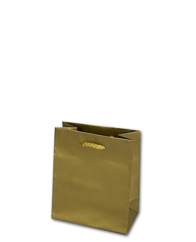 SB13-Matte Gold Small Shopping Bag