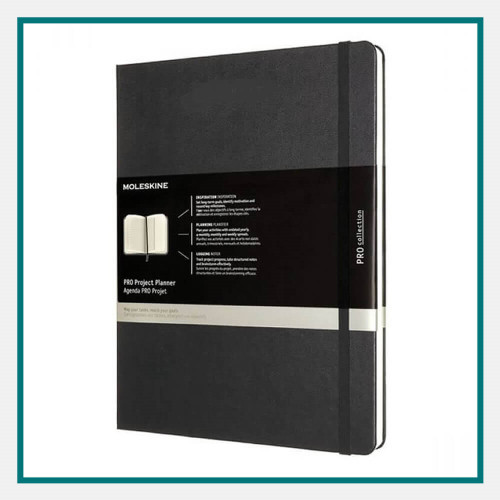 Moleskine Hard Cover Ruled XL Pro Planner Deboss | ELITE PROMO INC