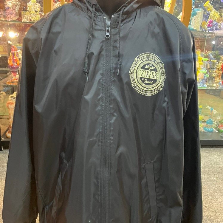 Stick figure raincoat - Many Clouds Smoke Shop
