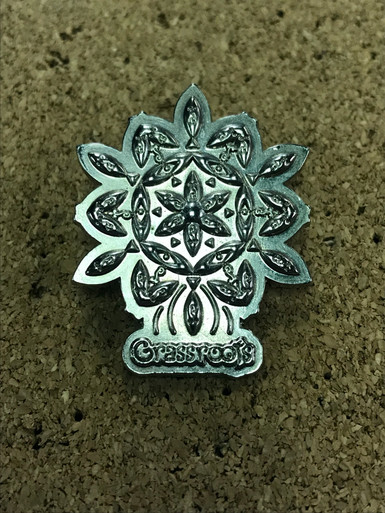 Grassroots Textured Metal Pin