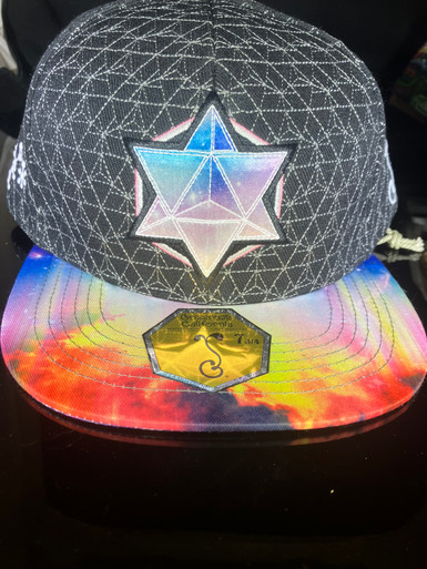 LSD nebula geometric fitted hat 7 3/4 - Many Clouds Smoke Shop