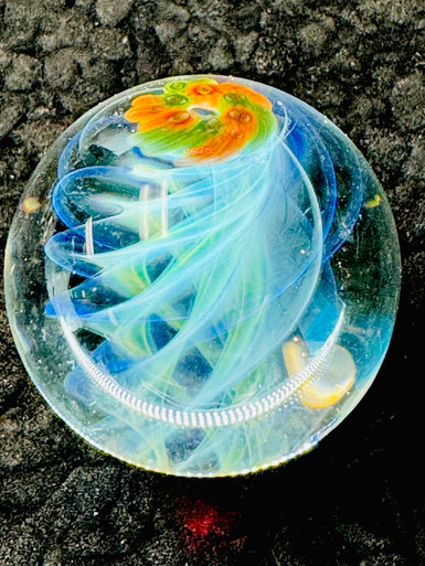 Banjo flower of eyes fumed marble - Many Clouds Smoke Shop