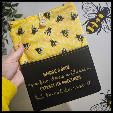Bee Themed book Sleeve - Bee Gifted