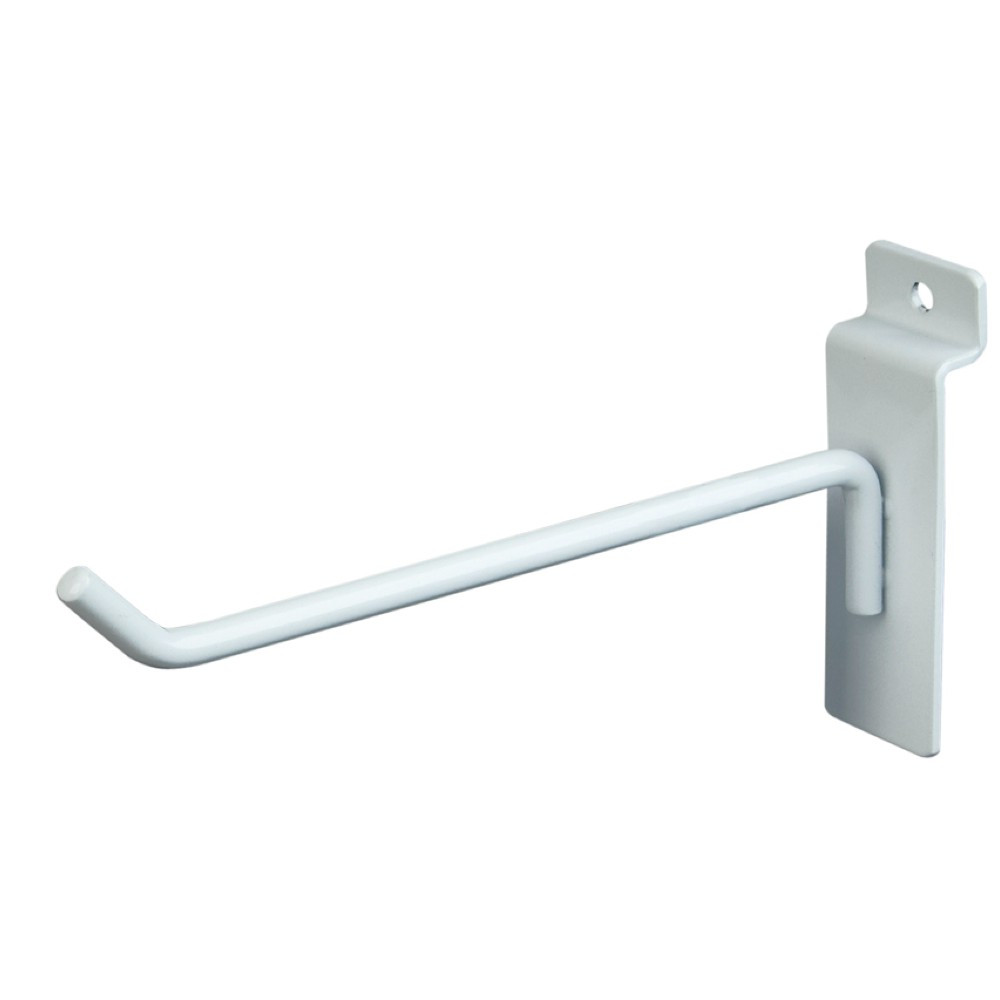6" Slatwall Peg Hooks | White