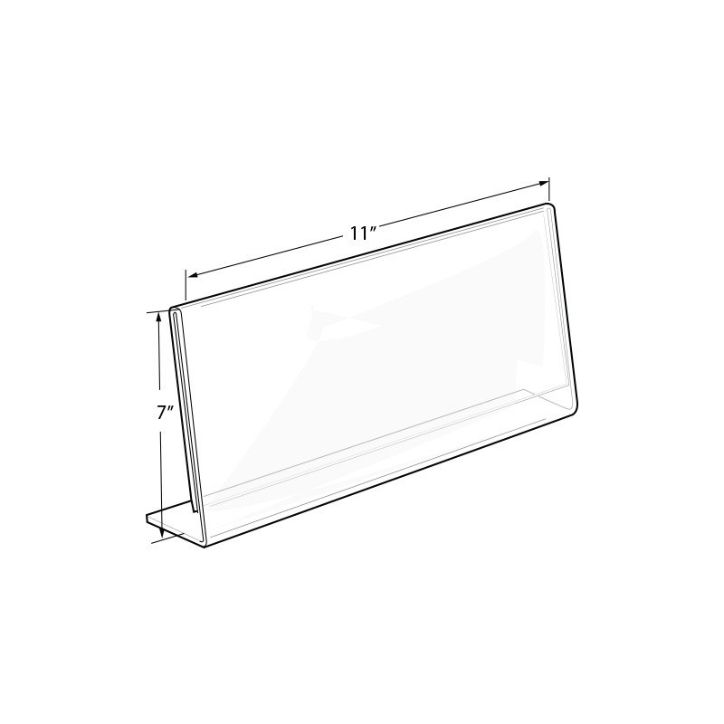 7"H x 11"W Acrylic Countertop Sign Holder | Product Display Solution