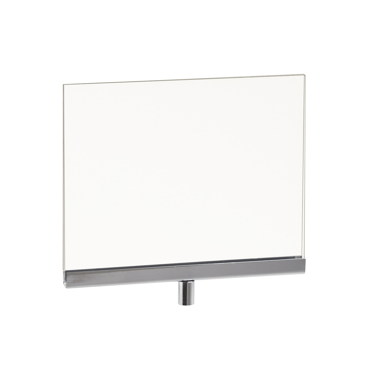 5.5"H x 7"W Acrylic Plexy Sign Holder with 3/8" Threaded Receiver