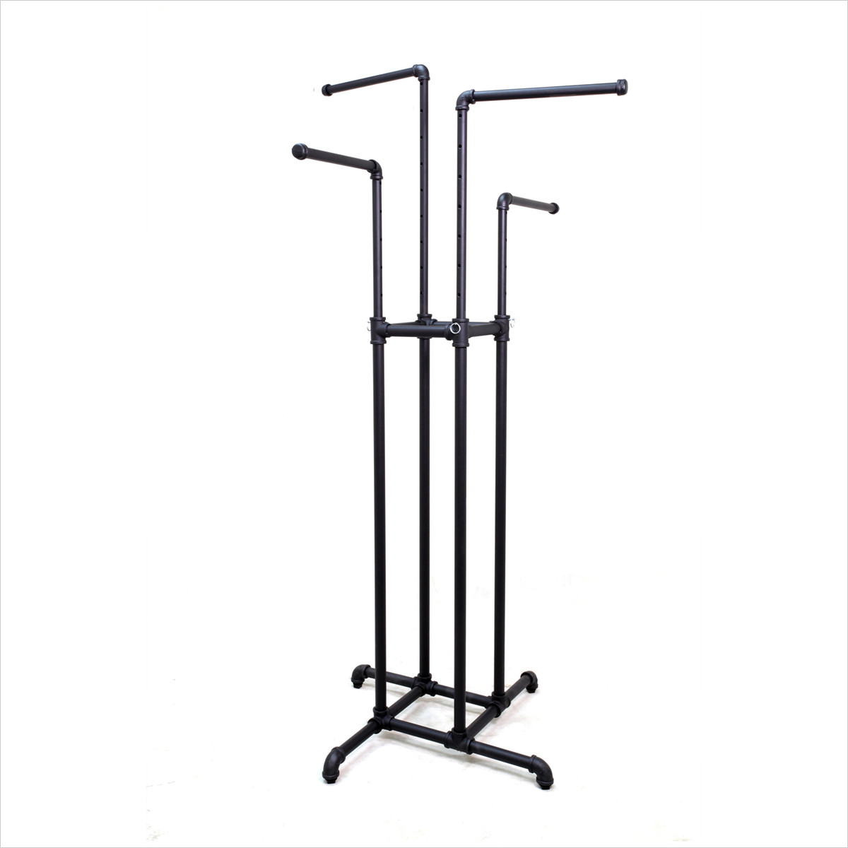 4-Way Retail Rack | Black Pipeline Collection | Product Display Solutions