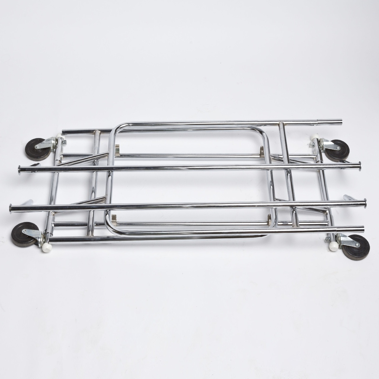 Single Rail Folding Rolling Clothing Rack | Product Display Solutions
