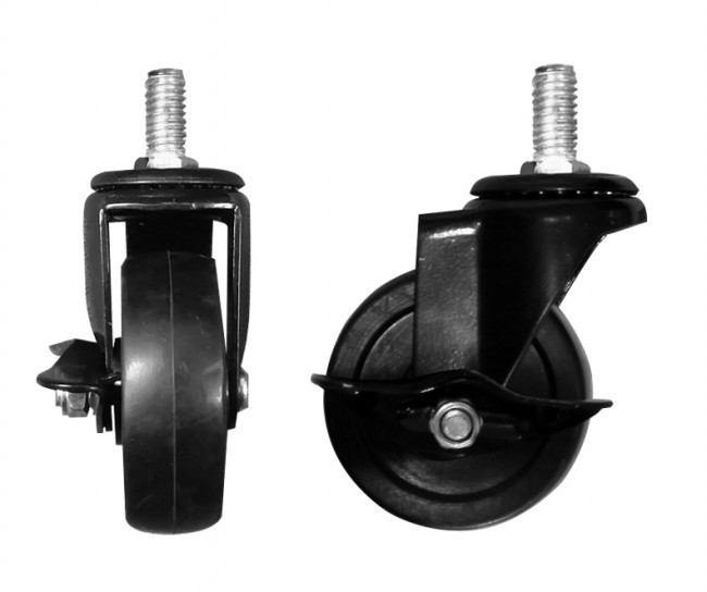 3 Locking Caster | Black Pipeline Collection | Product Display Solutions
