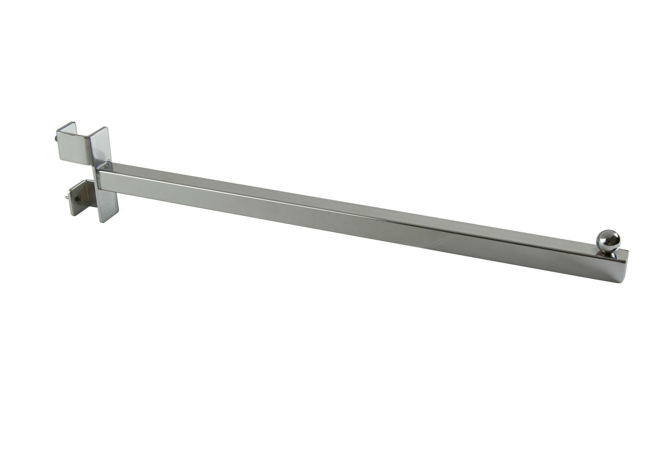 4 Way Retail Clothing Rack With (4) 18" Waterfall Display Arms | CHROME