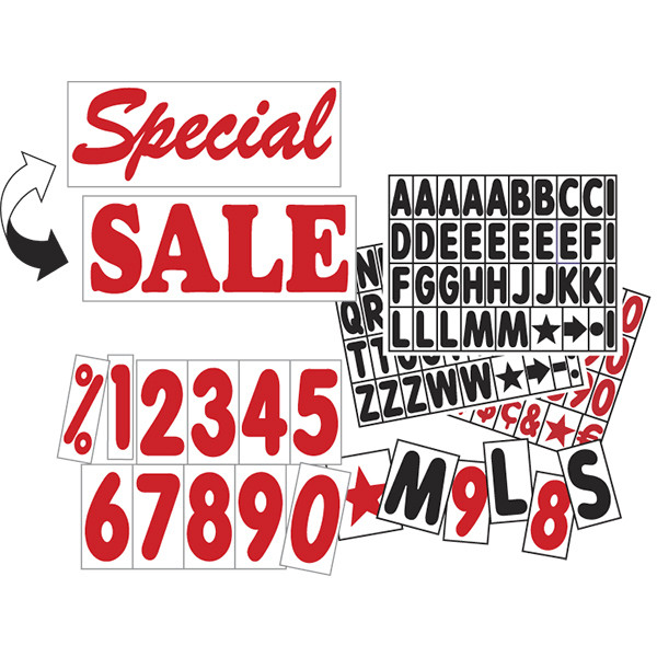 421 - 5" Letters & Numbers Set for XL Massage Board Sign