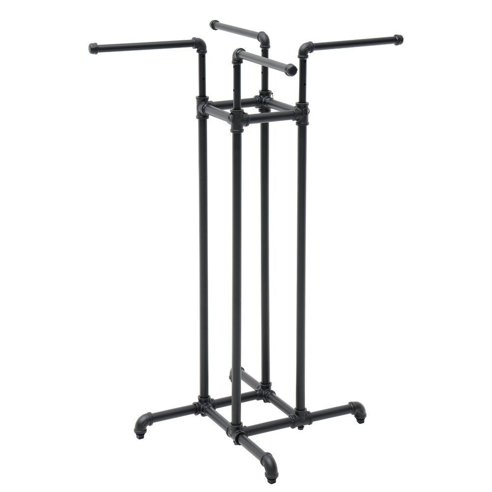 4-Way Retail Rack | Black Pipeline Collection | Product Display Solutions