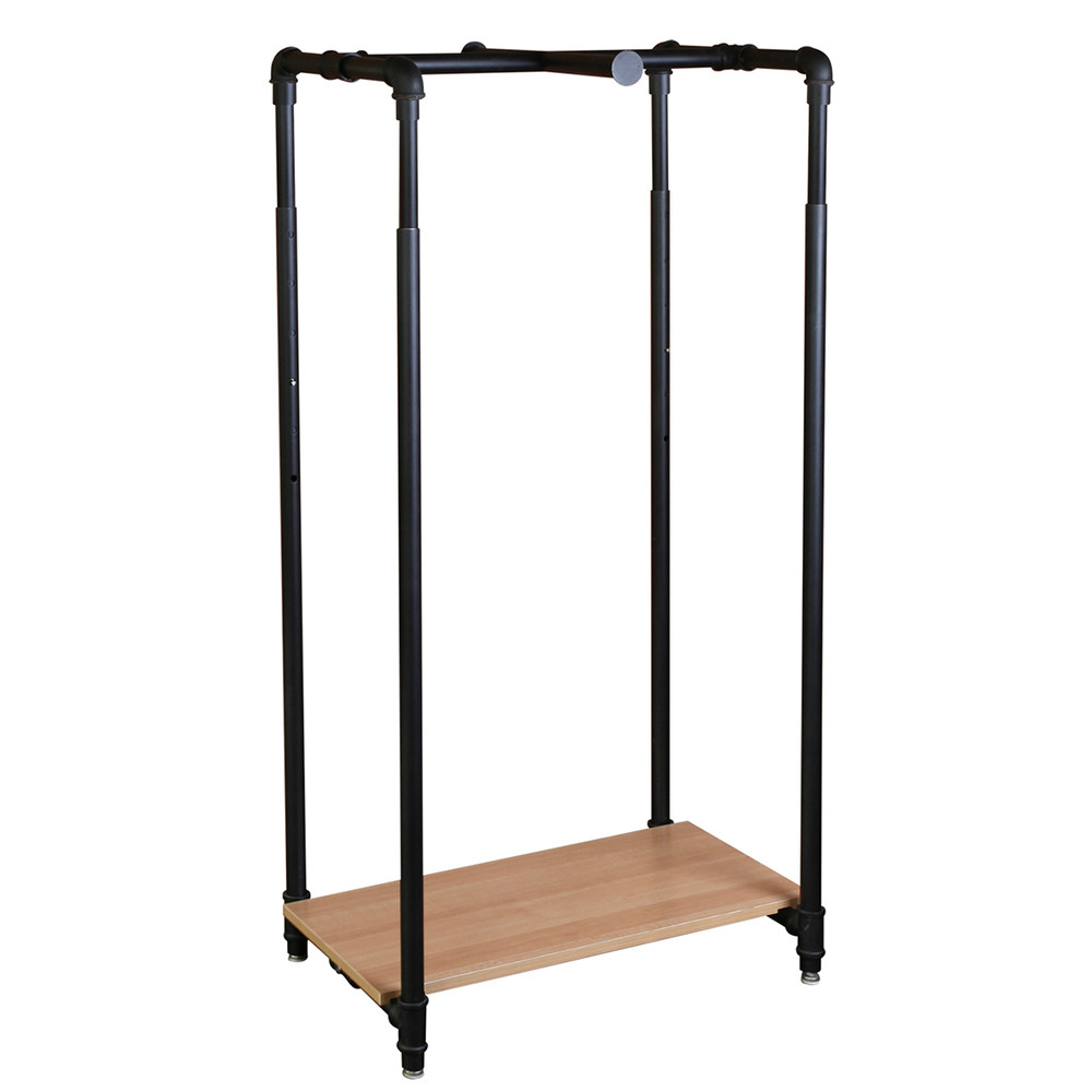 2-Way Clothing Rack | Black Pipeline Collection | Product Display Solutions