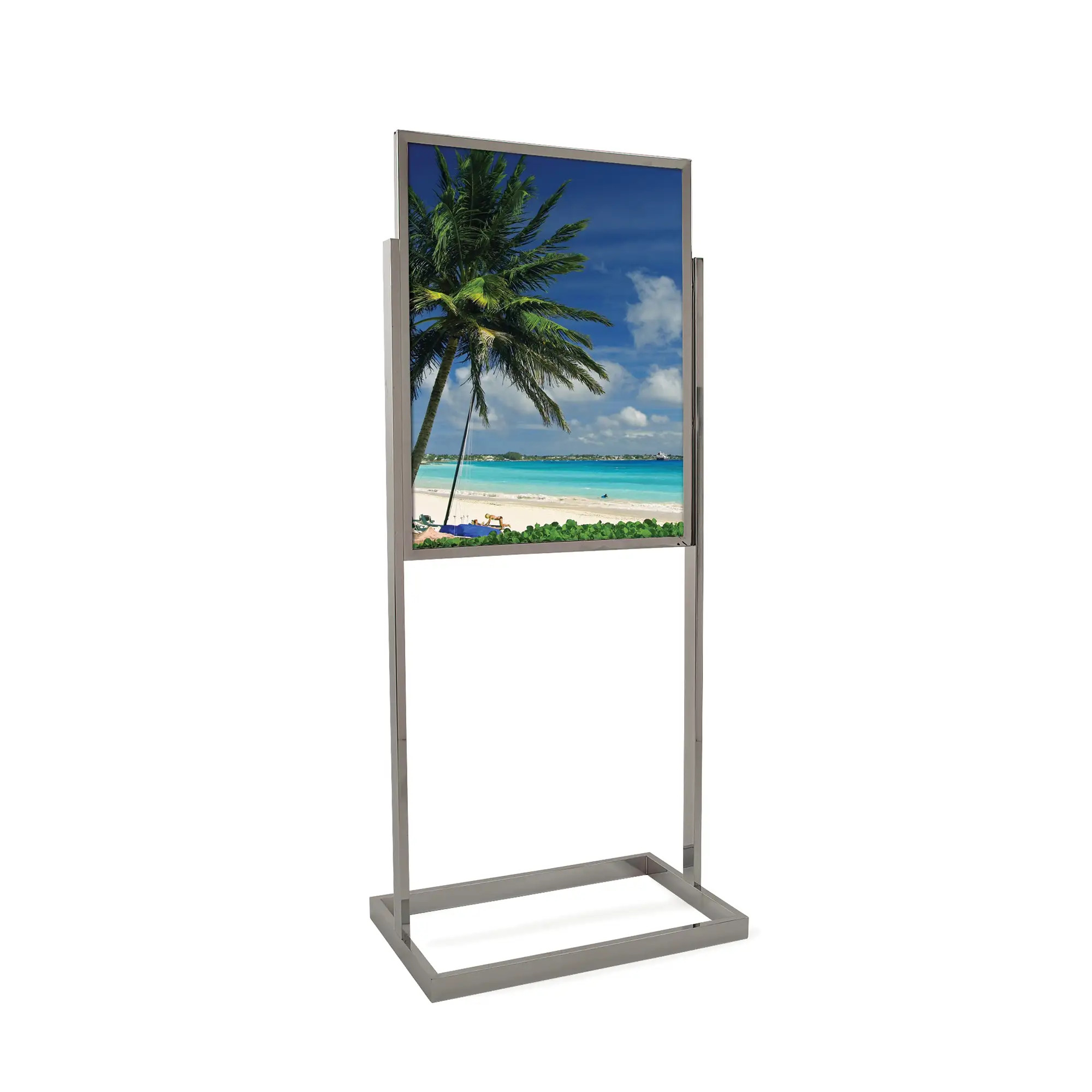 14" x 22" Bulletin Sign Holder | Chrome