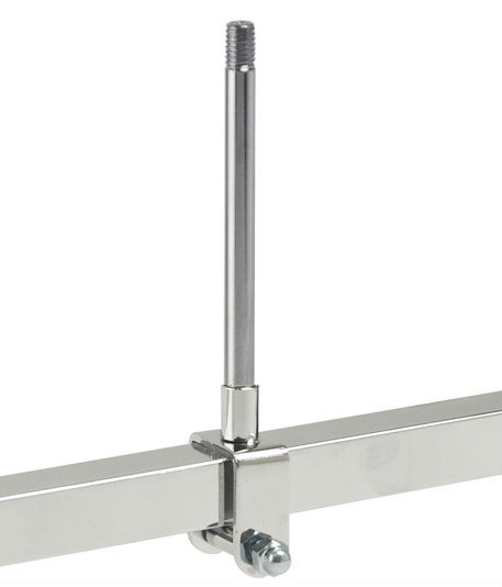 Clapm for 1" Square Tubing with 3"L Stem & 3/8 Threaded Fitting