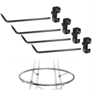36" Round Rack Add-On or Replacement Display Rail | CHROME