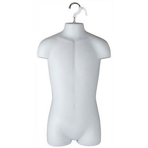 Male Full Torso Hanging Display Form | White