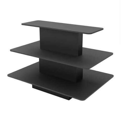 3 Tier Rectangular Wood Retail Display Table | Product Display Solutions