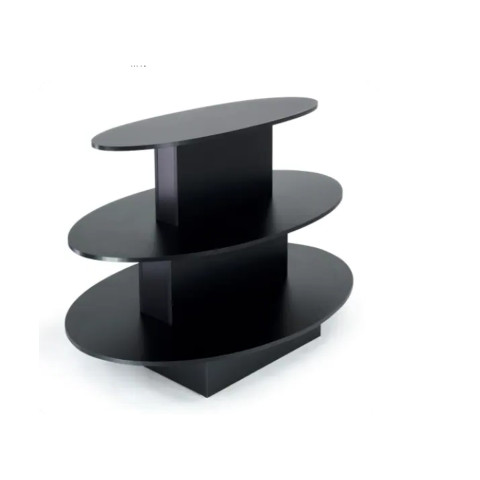 3 Tier Oval Wood Retail Display Table | Prdouct Display Solutions