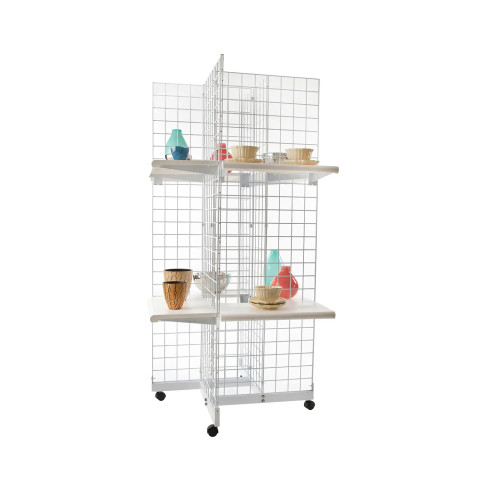 4-WayBase for Grd Panels with Casters | White