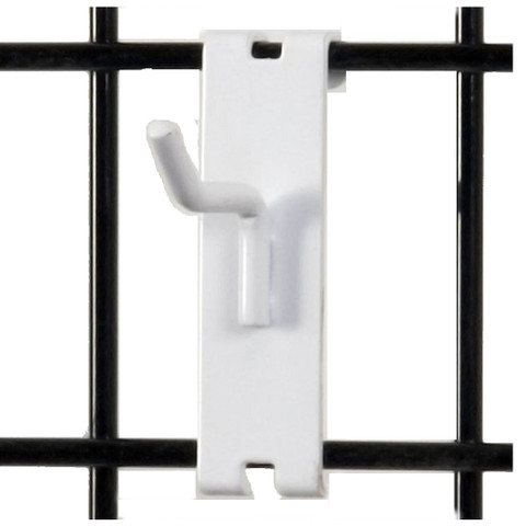2" Hooks For Grid Panels | Whtie