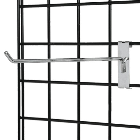 12" Hooks For Grid Panels | Chrome