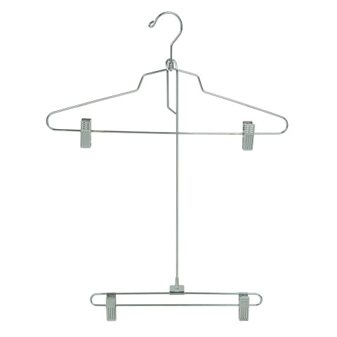 9” Drop Attachment With Pant Clips For Loop Hangers | Chrome